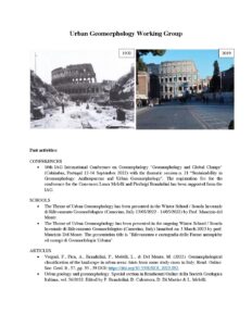 Urban Geomorphology – IAG – International Association of Geomorphologists